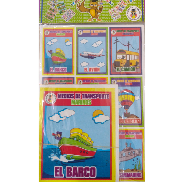 Medios de Transporte - Loterías Temáticas Educativas – Librería Punto ...