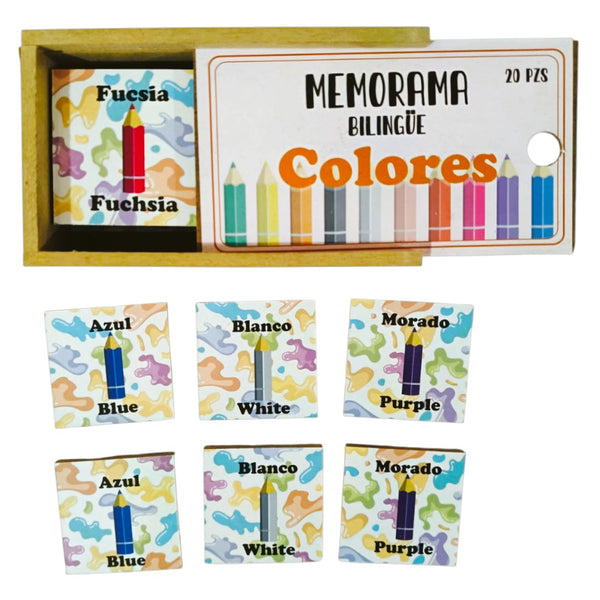 Memorama Bilingüe de colores – Librería Punto de Lectura