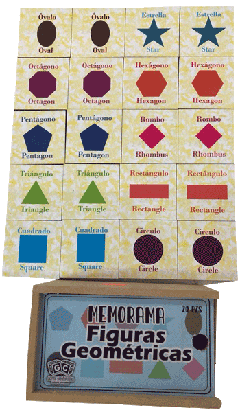 Memorama de figuras gometricas – Librería Punto de Lectura